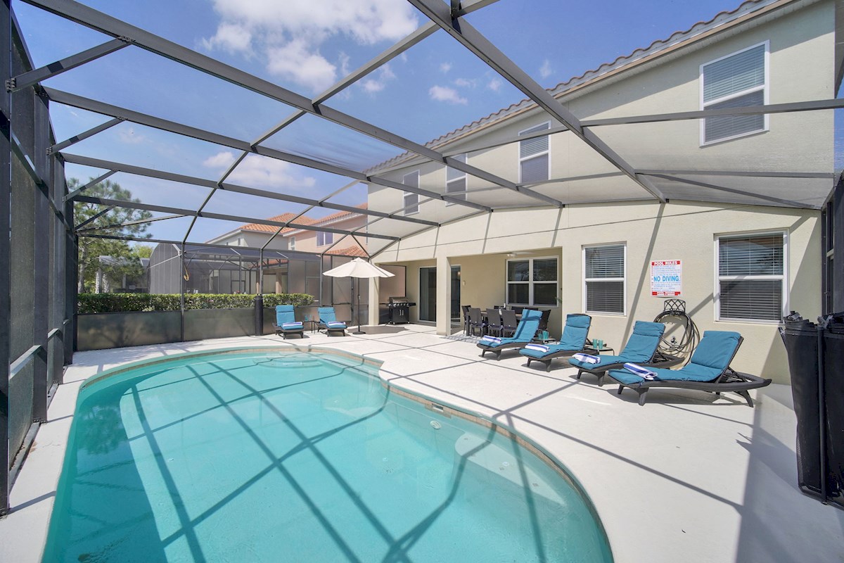 Stunning 6-bedroom, south-facing, pool home overlooking lagoon