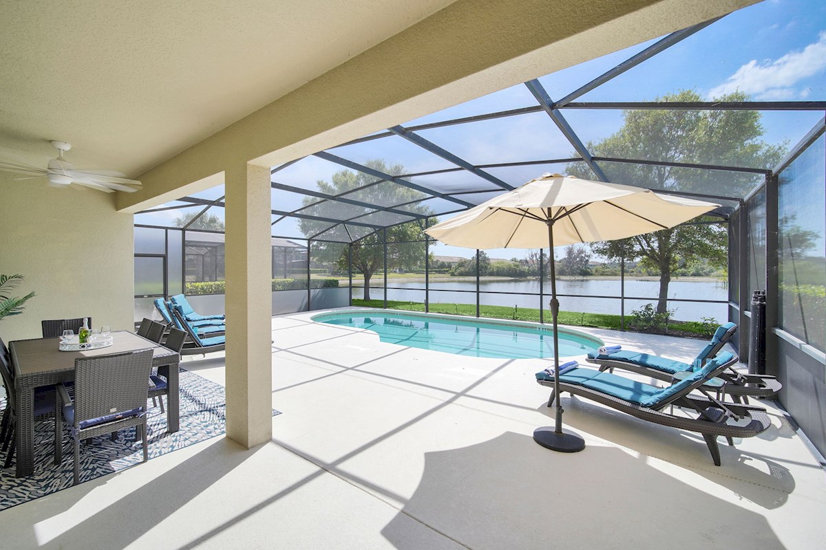 Stunning 6-bedroom, south-facing, pool home overlooking lagoon